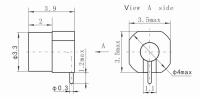 China SSMP Male Right Angle Surface Mount RF Connector With Microstrip Smooth Bore for sale