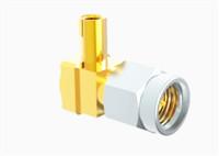 China 2.92mm K Male Right Angle Coax Connector Stainless Steel for 2# Semi-Flex mmW Cable for sale