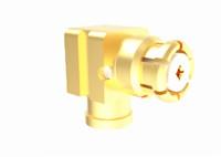 China Brass Female Right Angle SMP RF Connector for Semi Rigid/Flexible Cable for sale