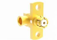 China SMP Female Right Angle 2 Holes Flange Connector for 2# Semi Rigid/Flexible Cable for sale