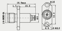 China Flange Mount 2.92mm Female to SMP Female RF Adapter for sale