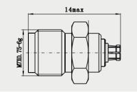 China Female to Mini SMP Female 2.4mm Brass Gold Plated Adapter for sale