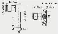 China SMA Female to SMP Male Flange Mount RF Connector Right Angle for sale
