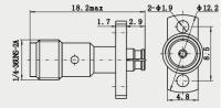 China 50Ω Flange Mount SMA Female to SMP Female Adapter for sale