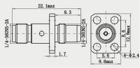 China ROHS Flange Mount LANs 4 Holes SMA To BMA Adapter for sale