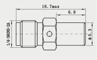 China SMA Female Jack to SMP Male Plug 50Ω RF Coaxial Adapter 30GHz for sale