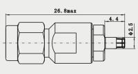 China Stainless Steel 50Ω Male to Female K to SSMP RF Adapter for sale