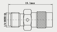 China SMA Female to Quick Insert SSMA Male RF Adapter for sale