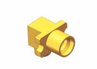 China Male SMP RF Connector Right Angle Flange Mount Limited Detent for sale