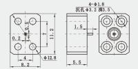 China SMP Series Male Connector 4 Hole Flange Mount With Microstrip RF Plug For Optimal Signal Transmission for sale