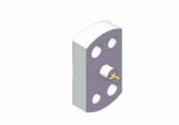 China Male SMP Stainless Steel 4 Holes Flange Mount RF Connector With Insulation Convex Surface for sale