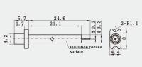 China ROHS SMP Male Gold Plating Flange Mount RF Connector With Long Metal Convex Surface for sale