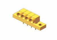 China SSMP Female Right Angle Flange Mount Full Detent RF Connectors With 4 Interfaces for sale