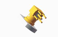 China SMP Male Right Angle Flange PCB Mount RF Connector Experience Unmatched Connectivity for sale