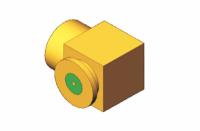 China Brass PCB Mount Full Detent RF Connector SSMP Male Right Angle for sale