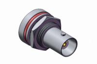 China BNC Hermetically Sealed Female Bulkhead RF Connector Nickel Plated BeCu for sale