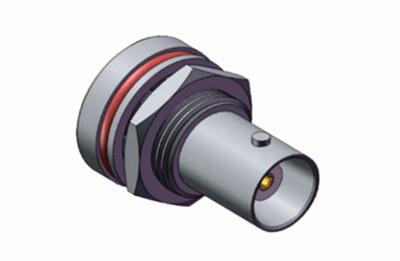 China BNC Hermetically Sealed Female Bulkhead RF Connector Nickel Plated BeCu for sale