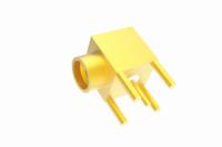 China Male PCB Mount SMP RF Connector Limited Detent Right Angle Engagement Depth 2.79 for sale