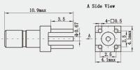 China Gold Plated SSMB Male PCB Mount RF Connector Straight Type Nickel / Gold Plated for sale
