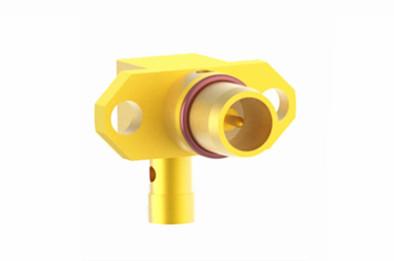 China Gold Plated BMA Male Right Angle Flange Mount RF Connector For CXN3506 / MF108A Cable for sale