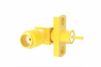China Female Right Angle Flange Mount SMA RF Connector With Microstrip for sale