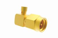 China Gold Plated SMA Male Right Angle RF Connector For SFF-50-1.5-1 Cable for sale