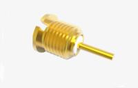 China MCX Female Bulkhead Mount Gold Plated RF Connector With Long Microstrip for sale
