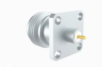 China 4 Hole Flange Straight RF Coaxial Connector N Type Female DC 11GHz for sale