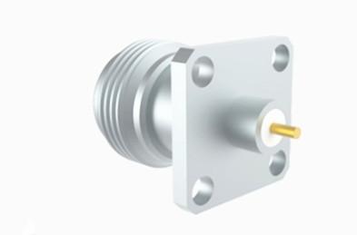 China 4 Hole Flange Straight RF Coaxial Connector N Type Female DC 11GHz for sale