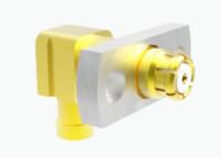 China SMP Female Right Angle RF Connector with 360° Free Rotate Flange for CXN3506/MF108A Cable for sale