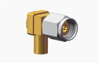 China 2.4 Male Right Angle Stainless Steel Brass Material RF Coaxial Connector for sale