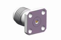 China 2.4mm Female Microstrip RF Connector Stainless Steel Material With 4-hole Flange for sale