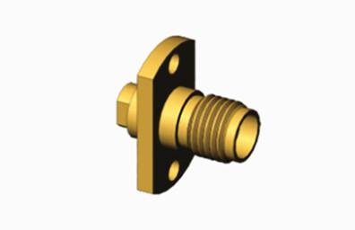 China Brass Waterproof Female Flange Mount RF Coaxial Connector For Cable for sale