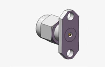China K Male 2.92mm Series Stainless Steel 2-hole Flange RF Coaxial Connector for sale