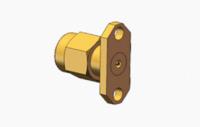 China K Male 2.92mm Brass Male 2-hole Flange PCB Mount RF Coaxial Connector for sale