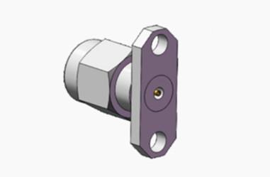 China K2.92 Series Male Flange Mount RF Connector Stainless Steel Hole Depth 1.8mm for sale