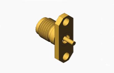 China K Series 2.92mm Brass Female Flange Mount RF Connector with Microstrip for sale