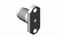 China K2.92mm Female Stainless Steel 2-hole Flange RF Coaxial Connector With Micro-strip for sale