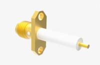 China Stainless Steel Female 2-hole Flange SMA Brass RF Coaxial Connector for Aerospace for sale