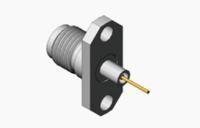 China K Series Female 2-hole Flange Stainless Steel RF Coaxial Connector with Long Microstrip for sale