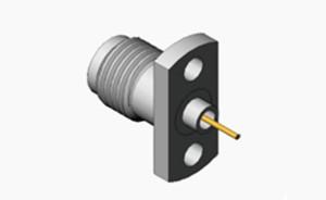 China K2.92 Series Female 2-hole Flange Stainless Steel RF Coaxial Connector with PTFE Insulator and Passivated Plating for sale