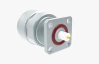 China N Male 4-hole Flange RF Coaxial Connector with Insulation Convex Surface for sale
