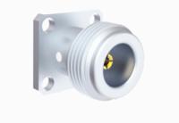 China Stainless Steel Solder Clamp N Female Coaxial Connector for 2 Semi-rigid / flexible Cable Frequency Range DC-11GHz N-KFB2G-15 for sale