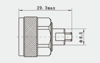 China N Type Solder Clamp RF Coaxial Connector for CXN3506 / MF108A Cable for sale