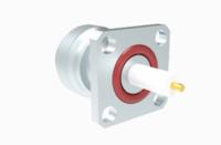 China Type N Female 4-hole Flange Micro-strip RF Coaxial Connector with Durable Silicone Rubber Gasket for sale
