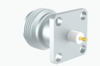 China N Stainless Steel Female 4-hole Flange RF Coaxial Connector for Communication for sale