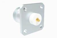 China N Female Nickel Plated 4-hole Flange RF Coaxial Connector with Microstrip for sale