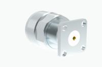 China Nickel Plated N Male Flange Mounted RF Coaxial Connector With Microstrip for sale
