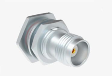 China High Durability TNC Female Bulkhead RF Coaxial Connector for CXN3506 / MF108A Cable 50Ω Impedance for sale