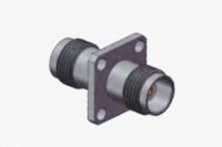 China Nickel Plated TNC Female to Female 4-hole Flange RF Coaxial Connector for sale